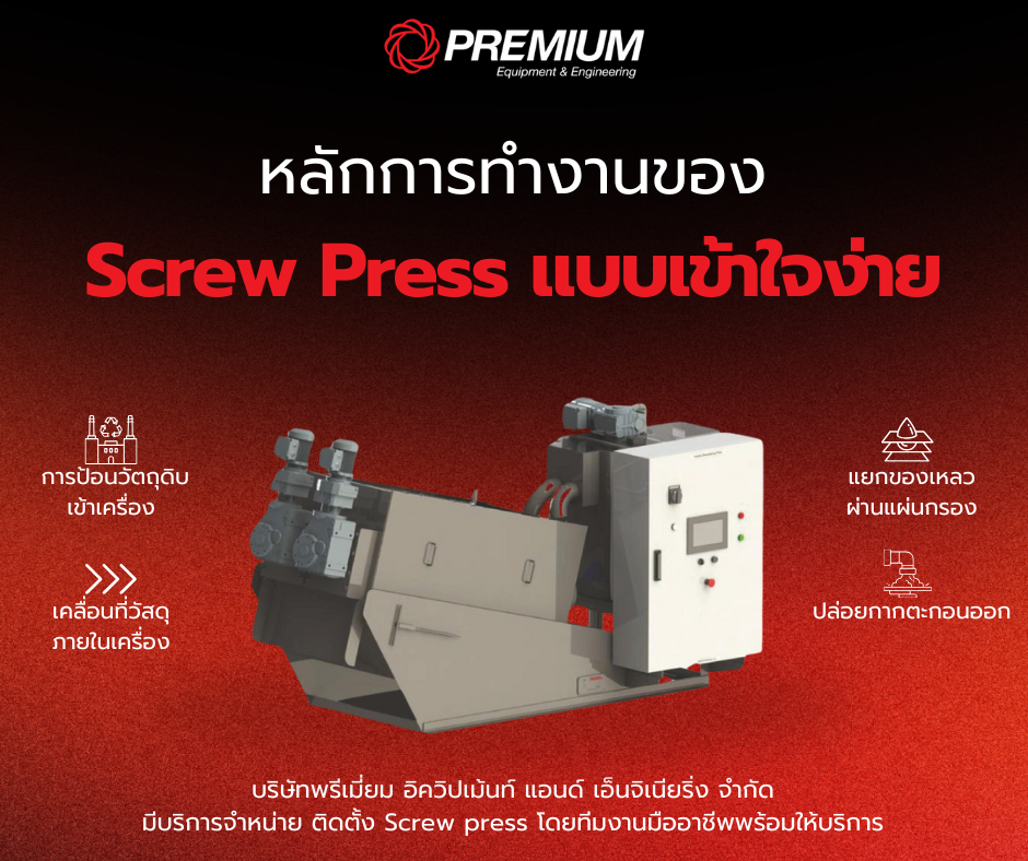 หลักการทำงานของ Screw Press แบบเข้าใจง่าย